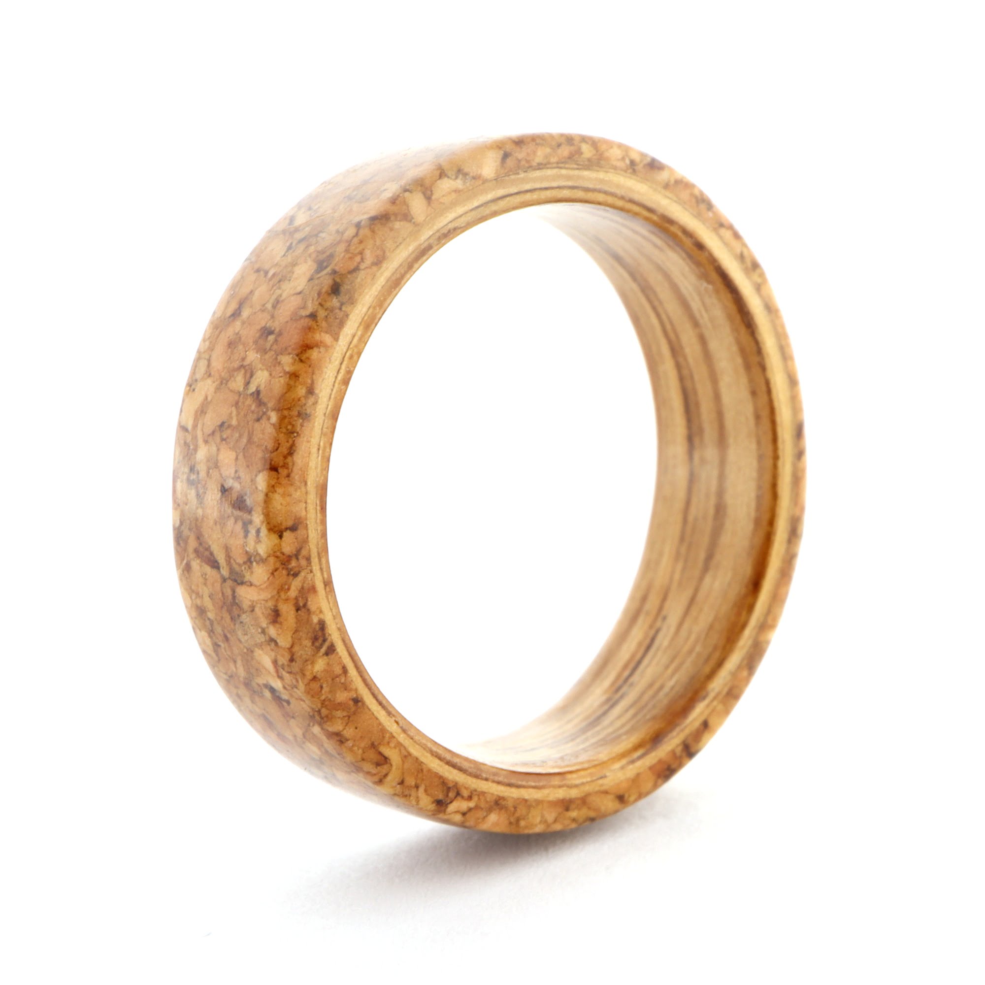 Eco-Friendly Cork Wooden Ring: Oak with Sparkling Wine Cork on Top ...